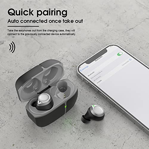 VOSON Wireless Earbuds with Bluetooth 5.1: Clear Calls, 30 Hours Playback, Ergonomic Design for Small Ears. Includes Charging Case and Built-in Microphones. Low Latency and Stereo Sound.