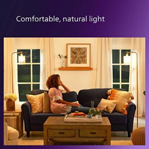 Philips LED Ultra Definition Flicker-Free Dimmable, Eye Comfort Technology, Soft White 2700K G16.5 Clear Glass Light Bulb, 500 Lumen, 5W=60W, E12 Base, Title 20 Certified, 2-Pack(573329)