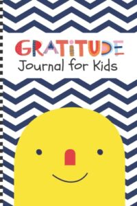 gratitude journal for kids: kids journal with writing prompts, 120 pages | navy blue chevron stripes