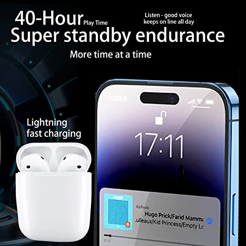 Wireless Earbuds Bluetooth 5.3 with Mic Touch Control Ultra-Light and Ergonomic Wireless Bluetooth Earbuds Sport Long Playtime with Charging Case IPX5 Waterproof for Android iPhone.