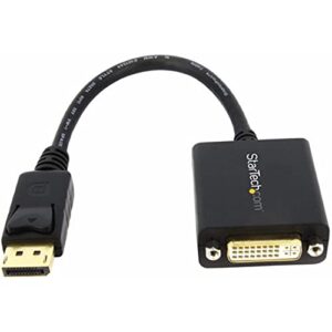 startech.com displayport to dvi adapter – displayport to dvi-d adapter video converter 1080p – dp 1.2 to dvi monitor/display cable adapter dongle – dp to dvi adapter – latching dp connector (dp2dvi2)