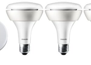 Philips Hue White and Color Ambiance BR30 Starter Kit (Older Model, 3 BR30 Bulbs and Bridge, Compatible with Amazon Alexa, Apple HomeKit and Google Assistant)