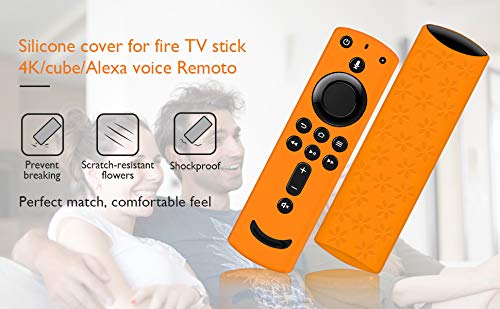 [4 Pack] Remote Cover for Fire TV Stick 4K, Silicone Remote case Compatible with Fire TV Cube/Fire TV(3rd Gen)/All-New 2nd Gen Alexa Voice Remote Control (Multicolor B)