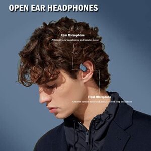 Open Ear Headphones Bone Conduction Earbuds Wireless Bluetooth for Android iPhone, Sport Wireless Earbuds with Earhooks Waterproof Outer Ear Headphones