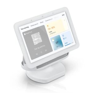 wasserstein adjustable stand for google nest hub (2nd gen) – made for google (chalk)