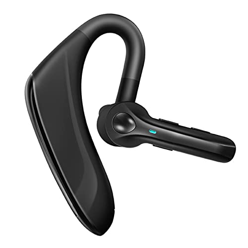 Bluetooth Earpiece Trucker Bluetooth Headset with Microphone Phone Earpiece Wireless Bluetooth for Cell Phones ENC Single Ear Waterproof Bluetooth Headset Hands Free for Office Business Driving Black