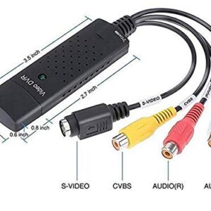 DIGITNOW USB Audio Video Capture Card, Video Grabber VHS VCR TV to DVD Converter Adapter for Windows PC