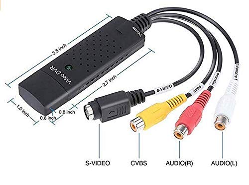 DIGITNOW USB Audio Video Capture Card, Video Grabber VHS VCR TV to DVD Converter Adapter for Windows PC