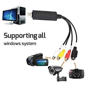 DIGITNOW USB Audio Video Capture Card, Video Grabber VHS VCR TV to DVD Converter Adapter for Windows PC