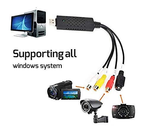 DIGITNOW USB Audio Video Capture Card, Video Grabber VHS VCR TV to DVD Converter Adapter for Windows PC