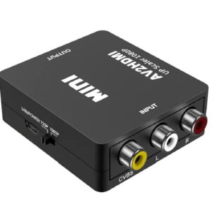 UPGROW RCA to HDMI Converter 1080P Mini CVBS to HDMI Composite Video Audio Converter AV to HDMI Converter Supports NTSC PC Laptop Xbox PS4 PS3 TV STB VHS VCR Camera DVD, UPGROWRCAH01