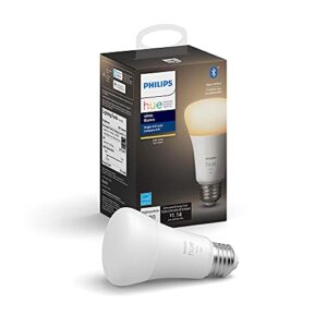 philips hue white a19 single led bulb works with amazon alexa (hue hub required)