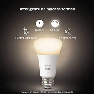 Philips Hue White A19 Single LED Bulb Works with Amazon Alexa (Hue Hub Required)