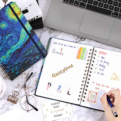 Ruled Notebook/Journal - Lined Journal with Hardcover, 8.4" x 6", College Ruled Spiral Notebook/Journal, Back Pocket, Strong Twin-Wire Binding with Premium Paper, Perfect for School, Home & Office