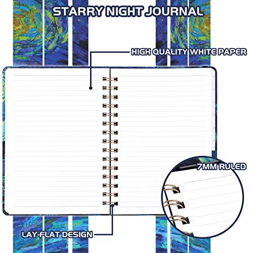 Ruled Notebook/Journal - Lined Journal with Hardcover, 8.4" x 6", College Ruled Spiral Notebook/Journal, Back Pocket, Strong Twin-Wire Binding with Premium Paper, Perfect for School, Home & Office