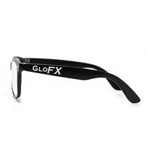 GloFX Ultimate Diffraction Glasses - Matte Black Limited Edition - Rave Eyewear, Ravewear, EDM Festivals, Light Shows, Rainbow Prism Kaleidoscope Refraction Lenses