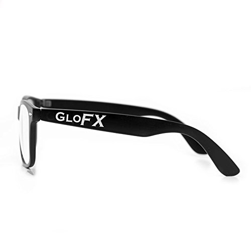 GloFX Ultimate Diffraction Glasses - Matte Black Limited Edition - Rave Eyewear, Ravewear, EDM Festivals, Light Shows, Rainbow Prism Kaleidoscope Refraction Lenses