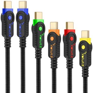 usb c to usb c cable, volutz (5-pack 10ft, 6.5ft, 2x 3.3ft, 1ft), 60w fast charge type c cable, pd charger cord, fast charging for macbook air/pro 13”/ipad mini 6/pro/air 4/samsung galaxy s22/pixel