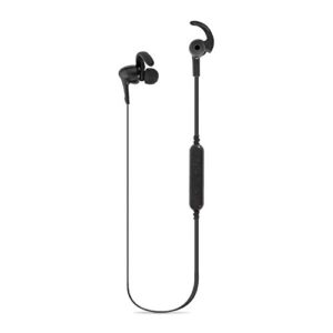 black bluetooth sports earbuds