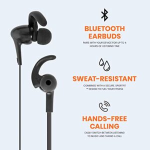 Black Bluetooth Sports Earbuds