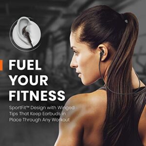 Black Bluetooth Sports Earbuds