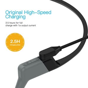 AWINNER Charger Compatible for AfterShokz Aeropex AS800 OpenComm ASC100SG, Shokz OpenRun Pro - USB Charging Cable for Bone Conduction Headphones