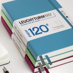 LEUCHTTURM1917 - 120G Special Edition - Medium A5 Dotted Hardcover Notebook (Sage) - 203 Numbered Pages with 120gsm Paper