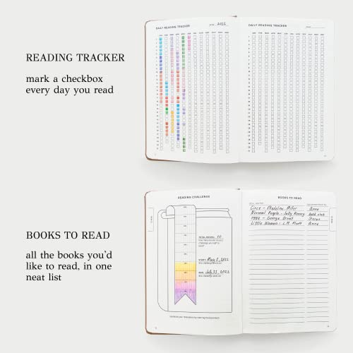 Kunitsa Co. Reading Journal. Book Journal for Book Lovers & Readers. Review and Track Your Reading (Blush, Avid Reader Edition) - 104 Book Reviews