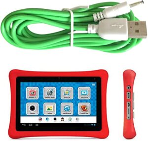 smays charging cord for nabi 2 kid tablet nabi2-nv7a nabi2-nva, 6 feet, usb to barrel dc