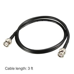 uxcell RG58 Coaxial Cable with BNC Male to BNC Male Connectors 50 Ohm 3 Ft 2pcs