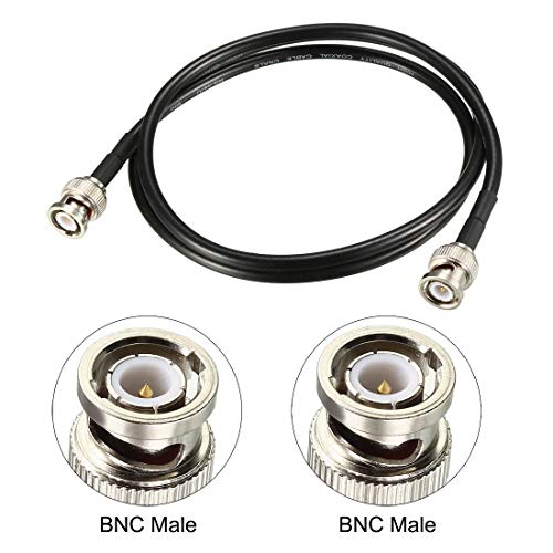 uxcell RG58 Coaxial Cable with BNC Male to BNC Male Connectors 50 Ohm 3 Ft 2pcs