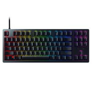 razer huntsman tournament edition tkl tenkeyless gaming keyboard: fast keyboard switches – linear optical switches – chroma rgb lighting – pbt keycaps – onboard memory – classic black