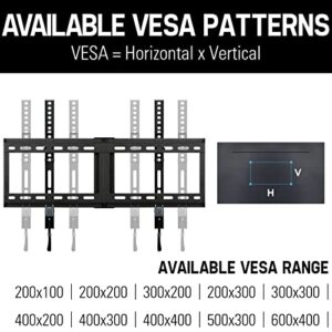 Mounting Dream Tilting TV Wall Mount for Most 37-70 Inches Flat Screen TVs, TV Mount - Wall Mount TV Bracket up to VESA 600x400mm and 132 lbs - Easy to Install on 16", 18", 24" Studs