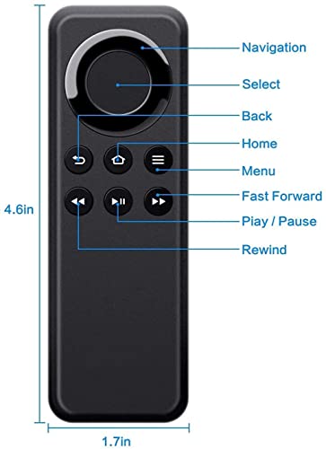 Replacement Remote Control-Without Voice Function,Compatible with Amazon Fire TV Stick and Amazon Fire TV Box,Black