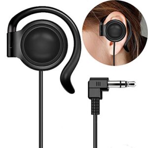 exmax wired single headphones 3.5mm left-side earphone one ear ear-hook headphone for exd-101 atg-100t wireless tour guide receiver radio podcast laptop mp3 ear bud (left-side earphone)