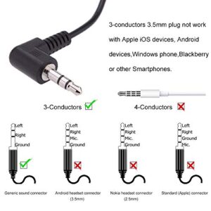 EXMAX Wired Single Headphones 3.5mm Left-Side Earphone One Ear Ear-Hook Headphone for EXD-101 ATG-100T Wireless Tour Guide Receiver Radio Podcast Laptop MP3 Ear Bud (Left-Side Earphone)