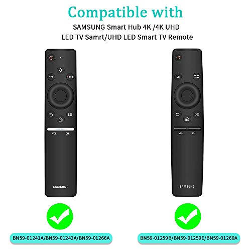 2Pack Silicone Protective Case for Samsung Smart TV Remote Controller BN59 Series,Remote Case Holder Skin for Smart 4K Ultra HDTV Remote,Shockproof Samsung Curved Remote Back Cover-Glowblue Glowgreen