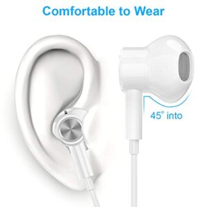 TITACUTE 3.5mm Earbuds Noise Canceling Headphone with Microphone Magnetic in-Ear Wired Jack Earphone for Google Pixel 4a 3a 5a Samsung S10 S10e S9 Galaxy A03s Core A13 A12 A14 iPhone 6 6s Moto G Power