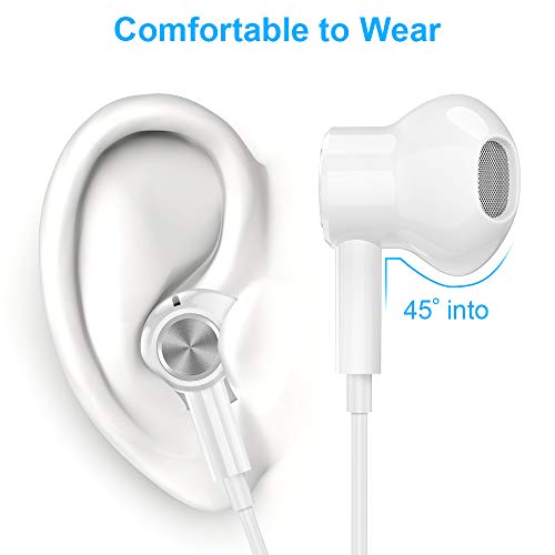 TITACUTE 3.5mm Earbuds Noise Canceling Headphone with Microphone Magnetic in-Ear Wired Jack Earphone for Google Pixel 4a 3a 5a Samsung S10 S10e S9 Galaxy A03s Core A13 A12 A14 iPhone 6 6s Moto G Power