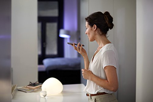 Philips Hue White Ambiance Wellner Dimmable LED Smart Table Lamp (Works with Alexa Apple HomeKit and Google Assistant)