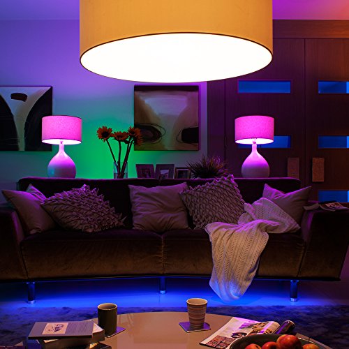 Philips Hue White and Color Ambiance 2nd Generation Smart Bulb Starter Kit (Older Model  3 A19 Bulbs and 1 Hub Works with Alexa  Apple HomeKit and Google Assistant)