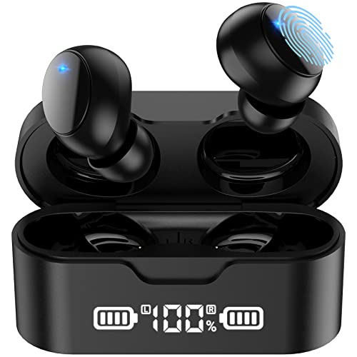 FEANS Wireless Earbuds P3 Bluetooth 5.3 Call Noise Cancelling Earbuds in Ear Headphones with Microphones LED Digital Display IPX5 Waterproof Earbuds for iPhone Android PC Laptop Sport Workout