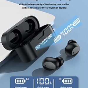 FEANS Wireless Earbuds P3 Bluetooth 5.3 Call Noise Cancelling Earbuds in Ear Headphones with Microphones LED Digital Display IPX5 Waterproof Earbuds for iPhone Android PC Laptop Sport Workout