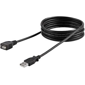 StarTech.com 6 ft Black USB 2.0 Extension Cable A to A - M/F - USB extension cable - USB (M) to USB (F) - USB 2.0 - 6 ft - black - USBEXTAA6BK