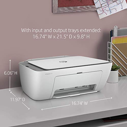 HP DeskJet 2755 Wireless All-in-One Printer | Mobile Print, Scan & Copy | HP Instant Ink Ready (3XV17A) (Renewed)