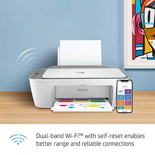 HP DeskJet 2755 Wireless All-in-One Printer | Mobile Print, Scan & Copy | HP Instant Ink Ready (3XV17A) (Renewed)