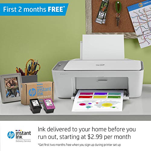 HP DeskJet 2755 Wireless All-in-One Printer | Mobile Print, Scan & Copy | HP Instant Ink Ready (3XV17A) (Renewed)