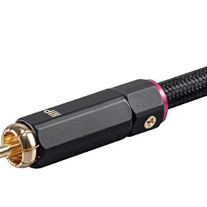 Monoprice Onix Series Digital Coaxial Audio/Video RCA Subwoofer CL2 Rated Cable, RG-6/U 75-ohm 12ft Black