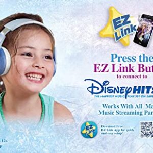 eKids Disney Frozen Bluetooth Headphones with EZ Link, Wireless Headphones with Microphone and Aux Cord, Kids Headphones for School, Home, or Travel