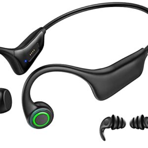 BEARTAIN Bone Conduction Headphones, Wireless Open Ear Headphones Bluetooth 5.0 with Cool Smart Breathing Light, IPX7 Waterproof Sweatproof Workout Headphones Built-in Mic for Fitness Sport